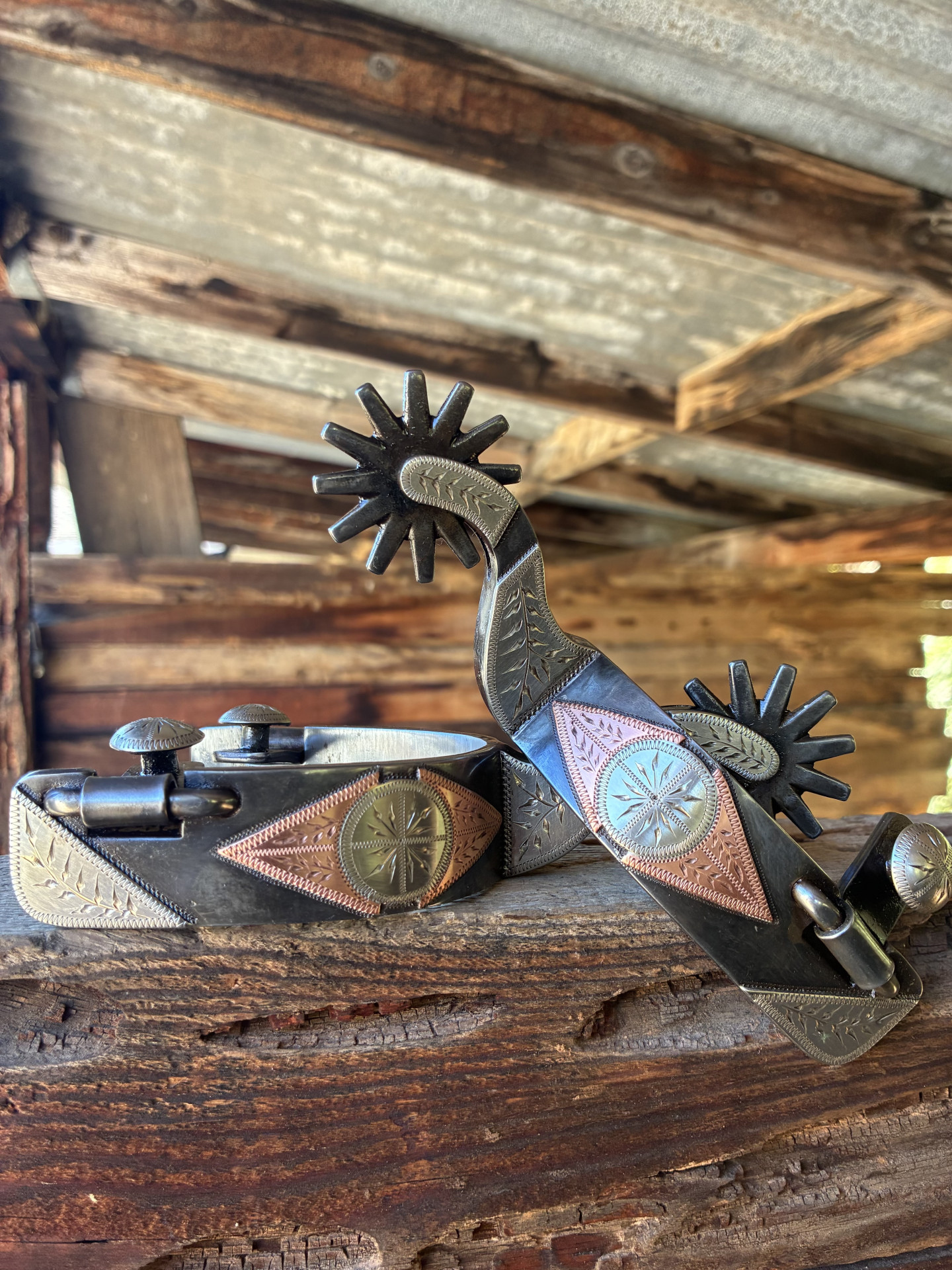 Double Mounted Spurs by Ray Castleberry