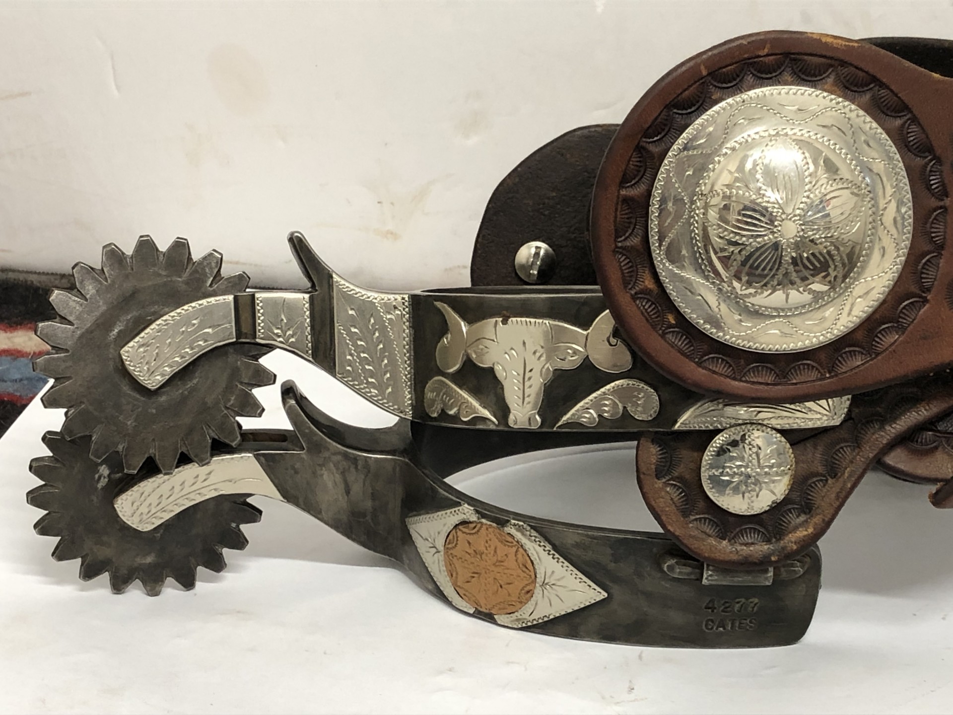 JERRY CATES SPURS BUCKLES CONCHOS