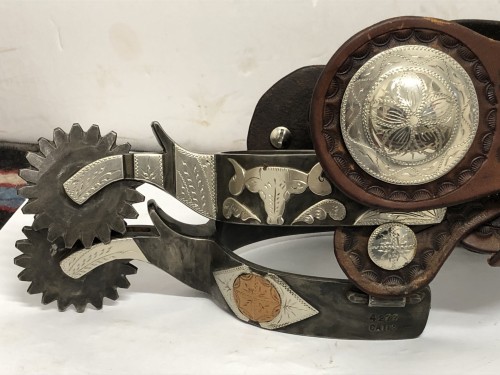 JERRY CATES SPURS BUCKLES CONCHOS