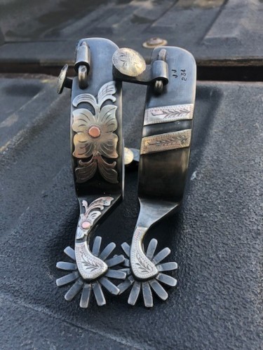 Jason Jarvis double mounted spurs brand new